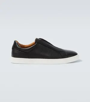 Magnanni Costa Slip-on Leather Loafers - Black