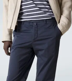 Kiton Cotton-blend Chinos - Blue