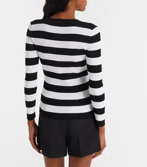 Max Mara Vello Ribbed-knit Striped Sweater