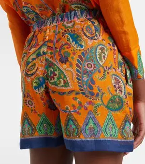 Etro Paisley High-rise Shorts - Multicoloured