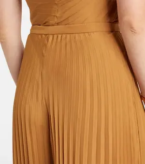 Max Mara Grembo Pleated Wide-leg Pants - Beige