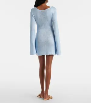 BANANHOT Rey Sequined Knitted Minidress - Blue