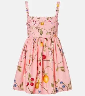 Agua Bendita Barbara Printed Cotton Mini Dress - Multicoloured