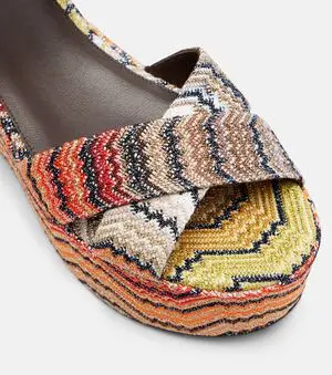 Missoni Julia Zigzag Lamé Platform Sandals - Multicoloured