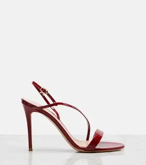 GIANVITO ROSSI Manhattan Leather Sandals - Red