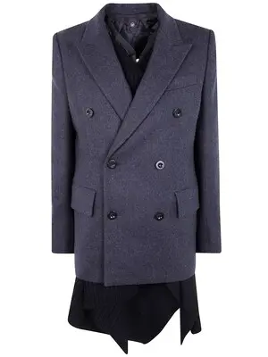 Sacai Wool Melton X Wool Knit Jacket