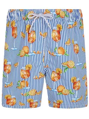 MC2 SAINT BARTH Gustavia Striped Swim Shorts - Blue