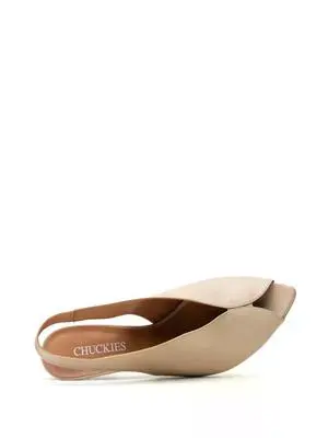 CHUCKIES Open-toe Slingback Pumps - Neutrals