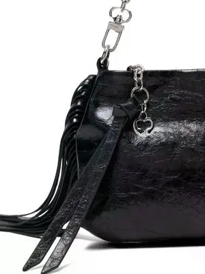Maje Miss M Fringe-detail Clutch Bag - Black