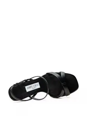 JIMMY CHOO Elsy Block Heel 85 Nappa Leather Sandals