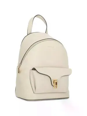 COCCINELLE Beat Pebbled Leather Small Backpack - Neutrals
