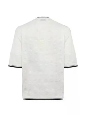 LANEUS Perforated Knit T-shirt