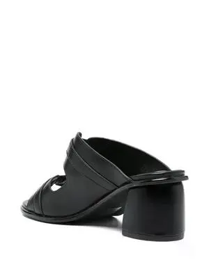 CAFÈNOIR Buckle-strap Block-heel Sandals