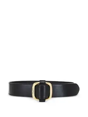 Saint Laurent Square-buckle Leather Belt - Black