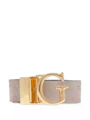 Guess James 4g Logo-buckle Reversible Belt - Neutrals