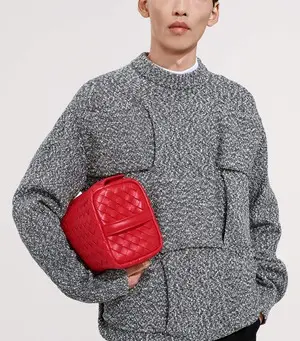 Bottega Veneta Small Leather Cubo Pouch