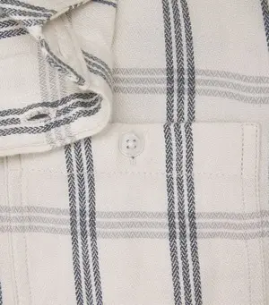 Paige Cotton-blend Check Everett Shirt - Blue