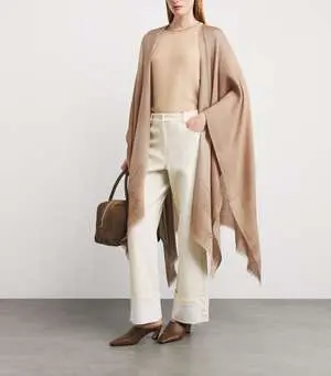 Agnona Cashmere-silk Cape Poncho