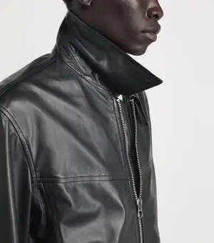 LEMAIRE Waxed Leather Biker Jacket