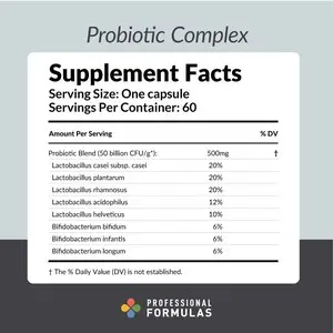 Professional Formulas Probiotic Complex 60 Capsules