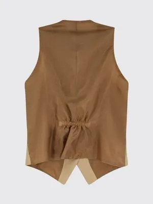 Tagliatore Single-breasted Linen Waistcoat - Beige