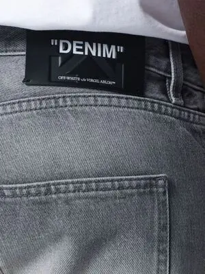 Off-White Flared Jeans In Washed - Denim