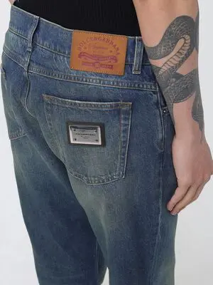 Dolce & Gabbana Cotton Denim Slim Fit Jeans