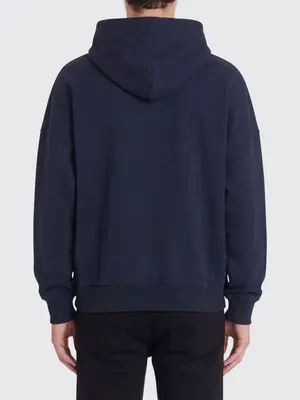 Balmain Cotton Blend Hoodie With Graphic Logo Print