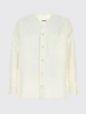 JIL SANDER Linen Blend Shirt - Milk