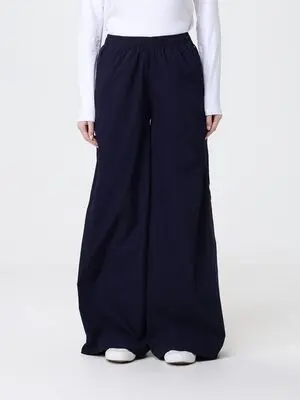 SAVE THE DUCK Technical Fabric Palazzo Trousers - Blue