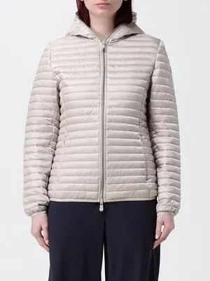 SAVE THE DUCK Alexa Hooded Quilted Down Jacket - Beige