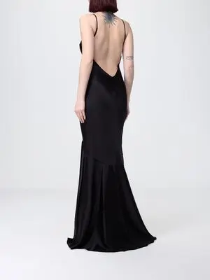 Elisabetta Franchi Satin Maxi Dress - Black
