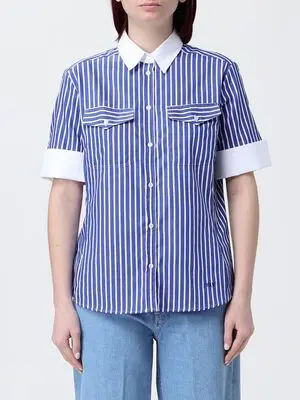 FAY Striped Shirt With Classic Collar - Blue