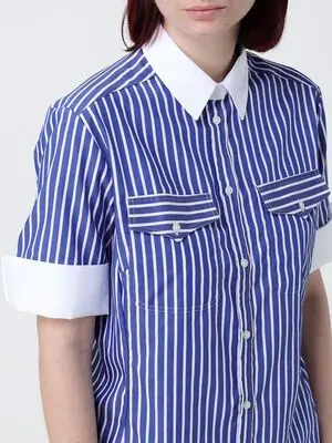 FAY Striped Shirt With Classic Collar - Blue