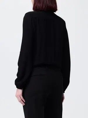 Elisabetta Franchi Georgette Bodysuit Blouse - Black