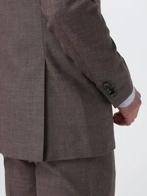 LUIGI BORRELLI Single-breasted Virgin Wool Blend Suit - Brown