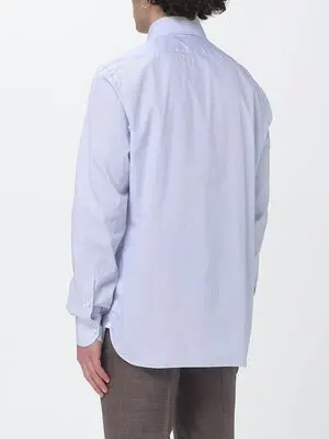 LUIGI BORRELLI Striped Cotton Shirt - Gnawed Blue