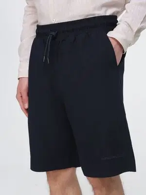 Emporio Armani Linen And Viscose Blend Casual Shorts