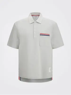 Thom Browne Cotton Polo Shirt - Grey