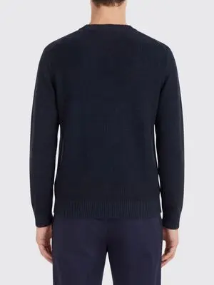 BALLANTYNE Cotton And Linen Crew Neck Sweater - Blue