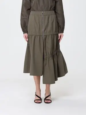 Tibi Asymmetrical Technical Fabric Midi Skirt - Grey