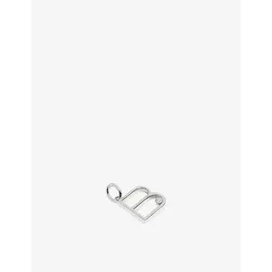 Monica Vinader Solitaire Initial B Pendant - Silver