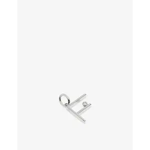 Monica Vinader Initial F Solitaire Lab-grown Diamond And Sterling Pendant - Silver