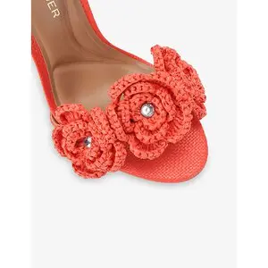 Kurt Geiger Sonnet Raffia Heeled Sandals