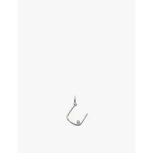 Monica Vinader Solitaire Diamond Initial U Pendant - Silver