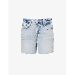 7 For All Mankind Monroe Mid-rise Long Denim Shorts