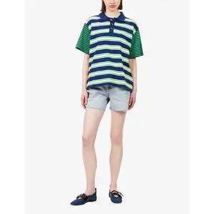 7 For All Mankind Monroe Mid-rise Long Denim Shorts