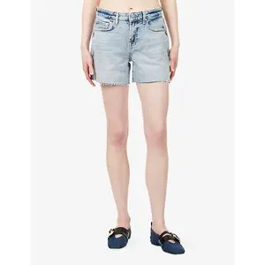 7 For All Mankind Monroe Mid-rise Long Denim Shorts