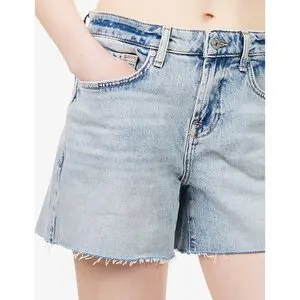 7 For All Mankind Monroe Mid-rise Long Denim Shorts