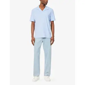 Sunspel Towelling Cotton Polo Shirt - Sky26